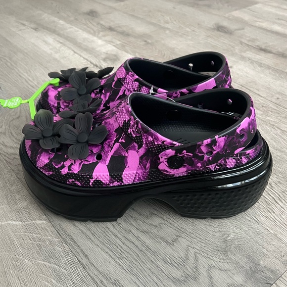 CROCS | Shoes | Crocsstomp Hf High Shine Clogpurpleblack ...